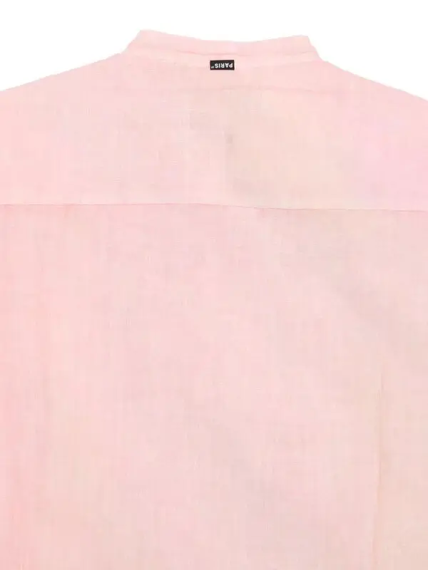 DANIELE ALESSANDRINI Band-collar Long-sleeve Shirt