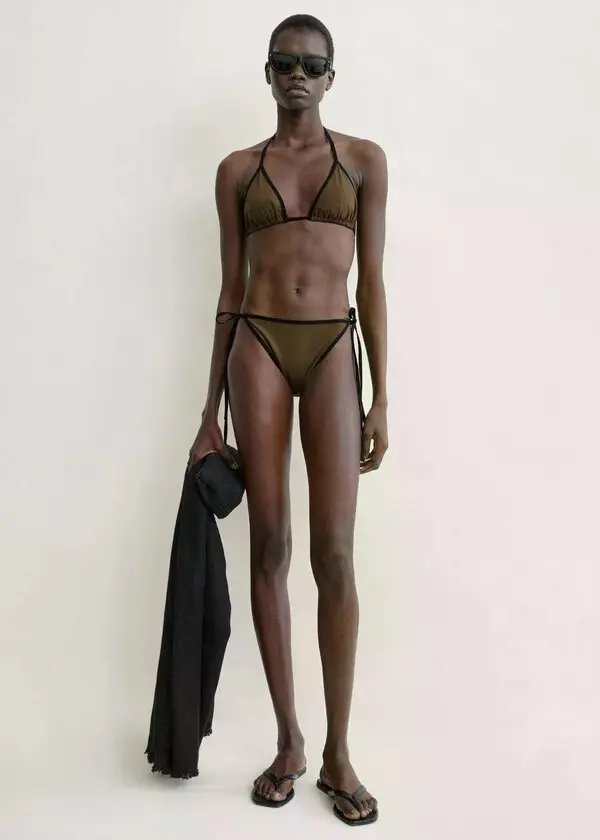TOTEME Triangle Bikini Top - Brown
