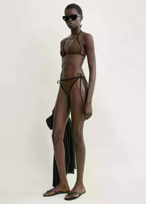 TOTEME Triangle Bikini Top - Brown