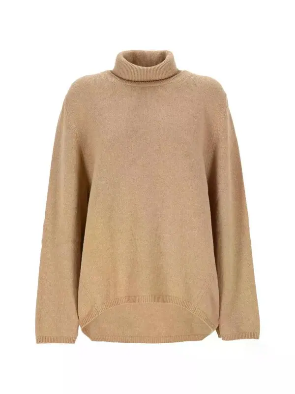 Lorena Antoniazzi Roll Neck Curved Hem Knit