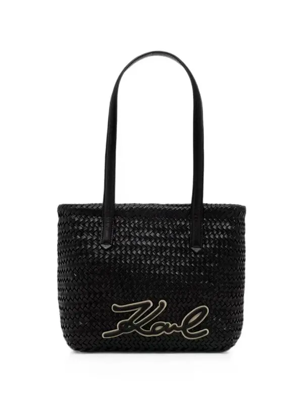 Karl Lagerfeld K/signature Braided Tote Bag - Black