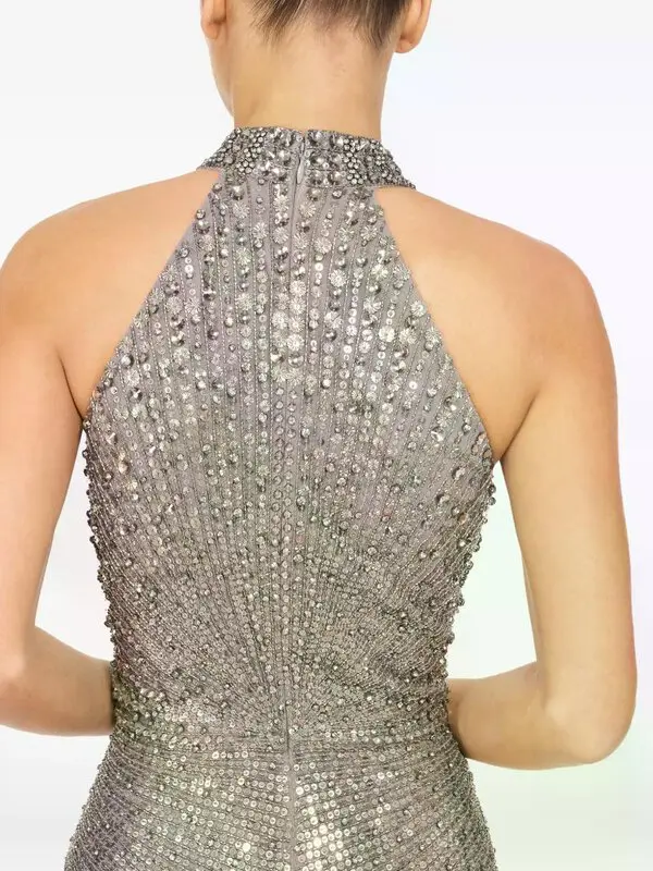 Jenny Packham Embellished Halterneck Gown