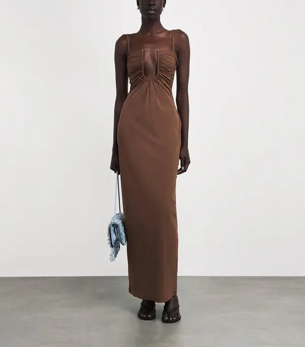 Christopher Esber Arched Maxi Dress With Plunging Neckline