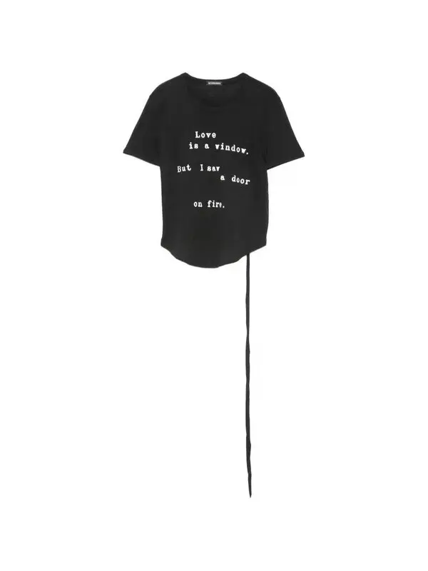 ANN DEMEULEMEESTER Slogan Print T-shirt