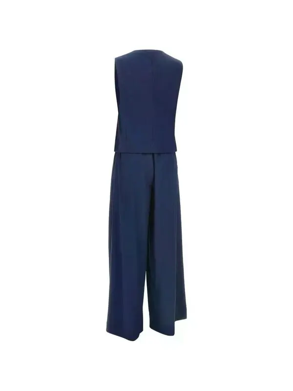 KAOS V-neck Sleeveless Vest And Wide-leg Trousers Two-piece Suit