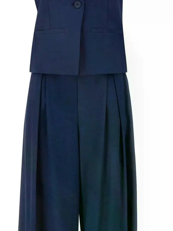 KAOS V-neck Sleeveless Vest And Wide-leg Trousers Two-piece Suit