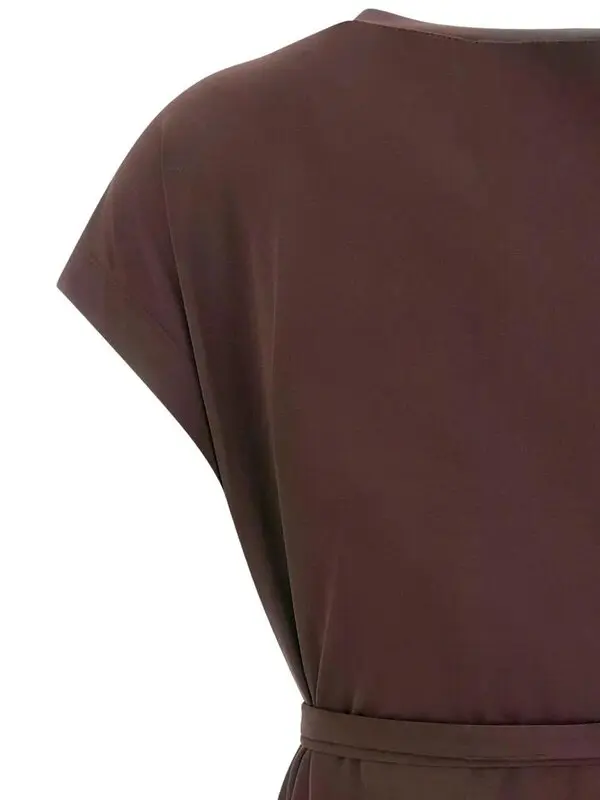 KAOS Belted Cap-sleeve Blouse