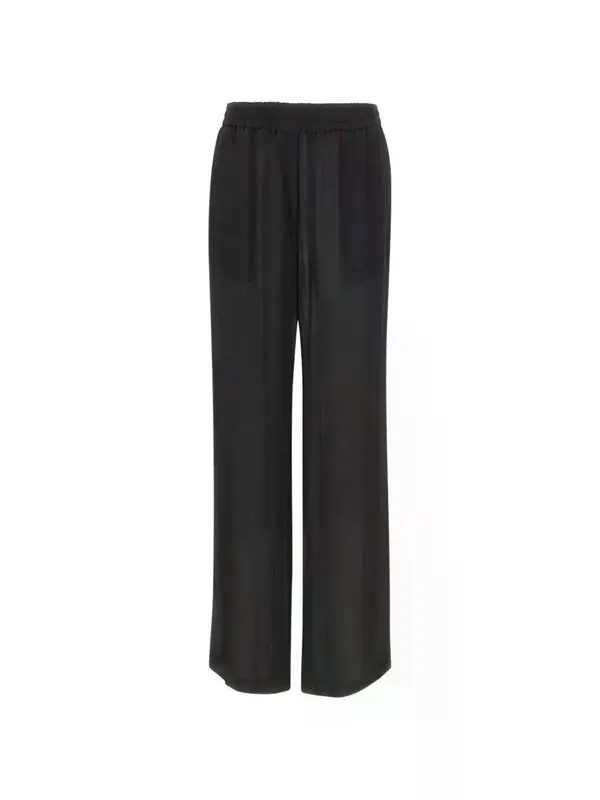 KAOS Icona Elasticated-waist Palazzo Pants - Black