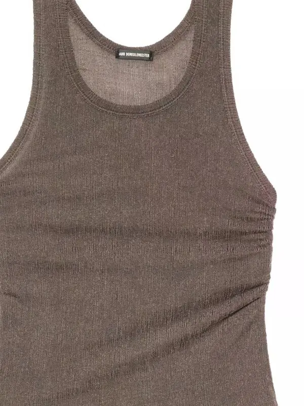 ANN DEMEULEMEESTER Ruched Ribbed Tank Top