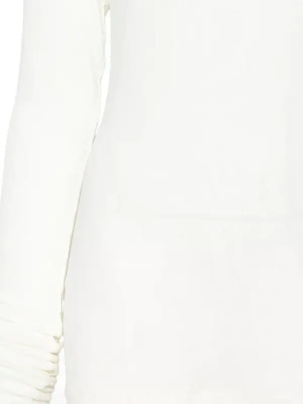 ANN DEMEULEMEESTER Ribbed Knit Crew Neck Long Sleeve Top