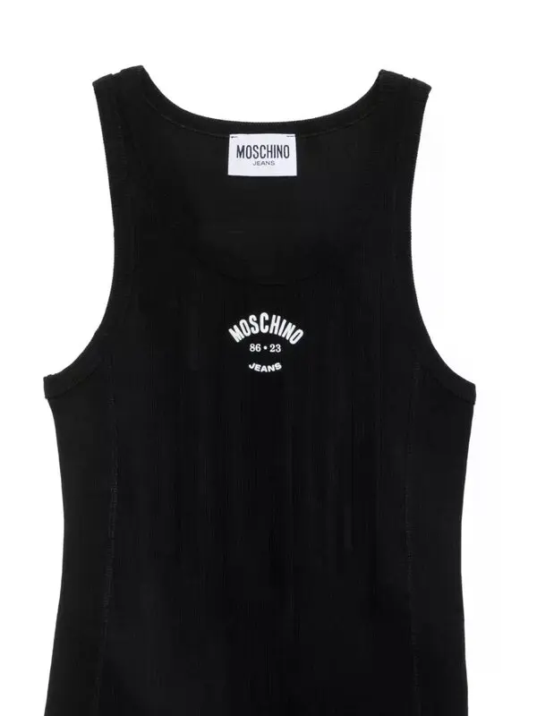 Moschino Ribbed Sleeveless Mini Dress