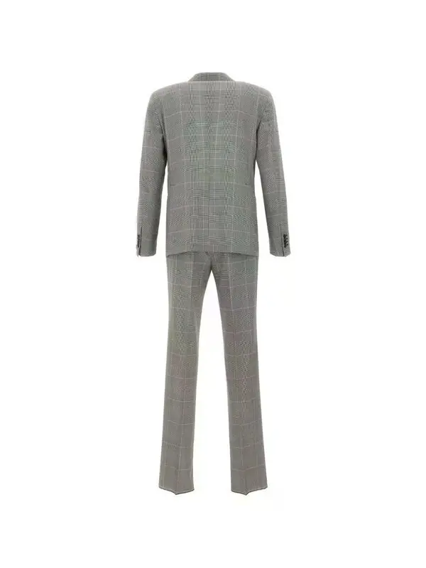 Tagliatore Prince Of Wales Double-breasted Suit - Grey