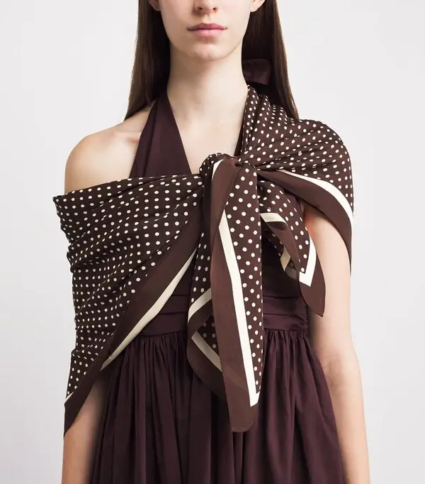 Matteau Silk Polka-dot Pareo - Brown