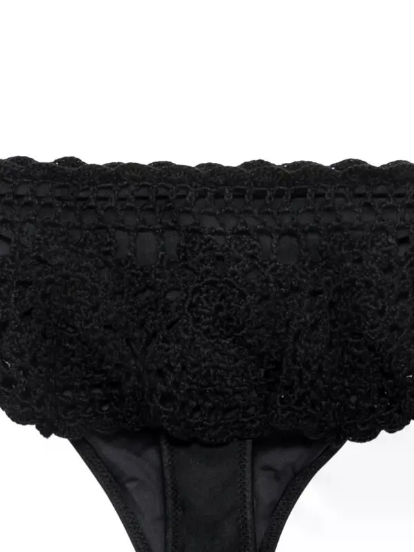 Frankies Bikinis Shelly Crochet-knit Bikini Bottoms