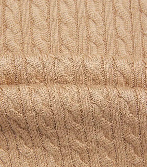 Soft Goat Silk-cashmere Cable-knit Midi Dress - Brown
