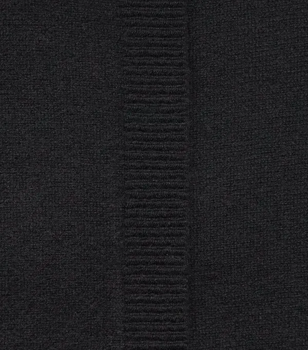 Soft Goat Cashmere Short Sleeve Sweater - Black