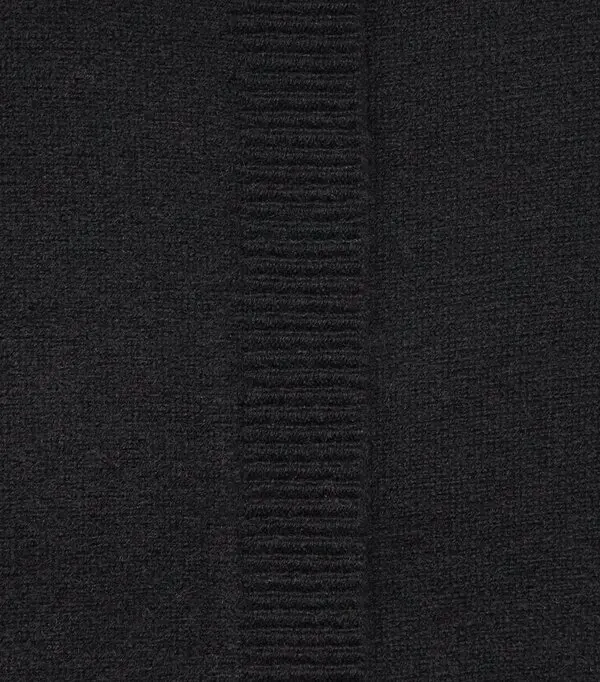 Soft Goat Cashmere Short Sleeve Sweater - Black