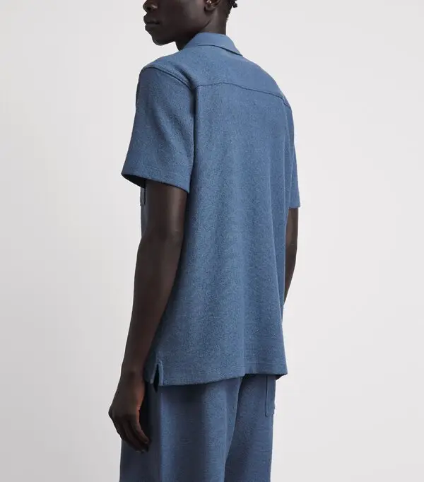 Paige Bouclé Oliver Shirt - Blue