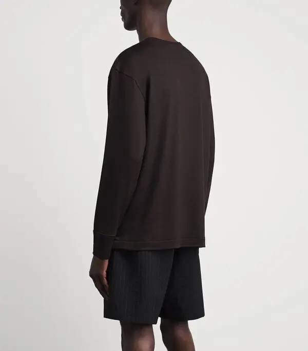 Studio Nicholson Wool Henley T-shirt - Black