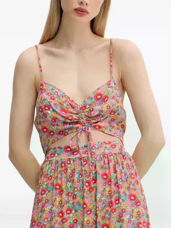 Rip Curl Las Dalias Floral-print Tiered Maxi Dress