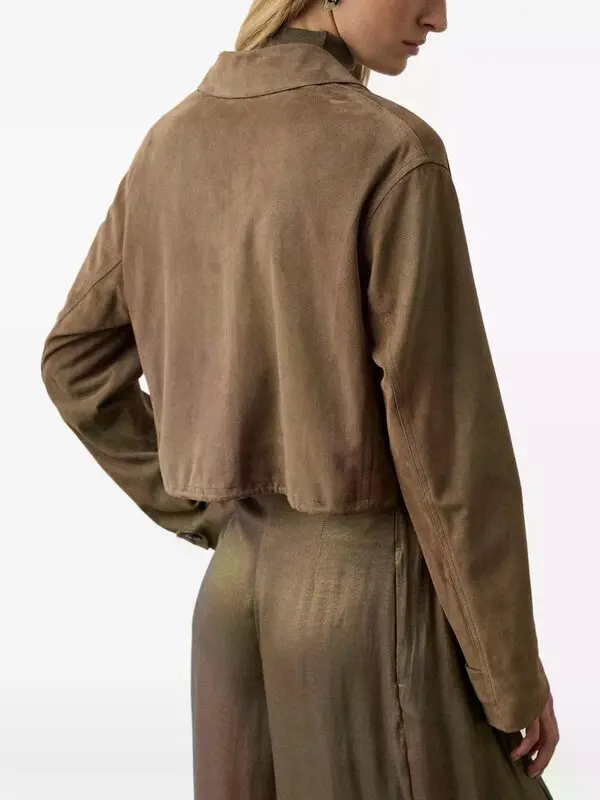 Ralph Lauren Cropped Lamb-suede Jacket