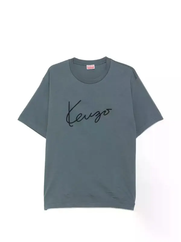 Kenzo Logo-embroidered T-shirt - Blue