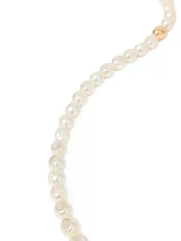Maje Heart Charm Faux Pearl Necklace