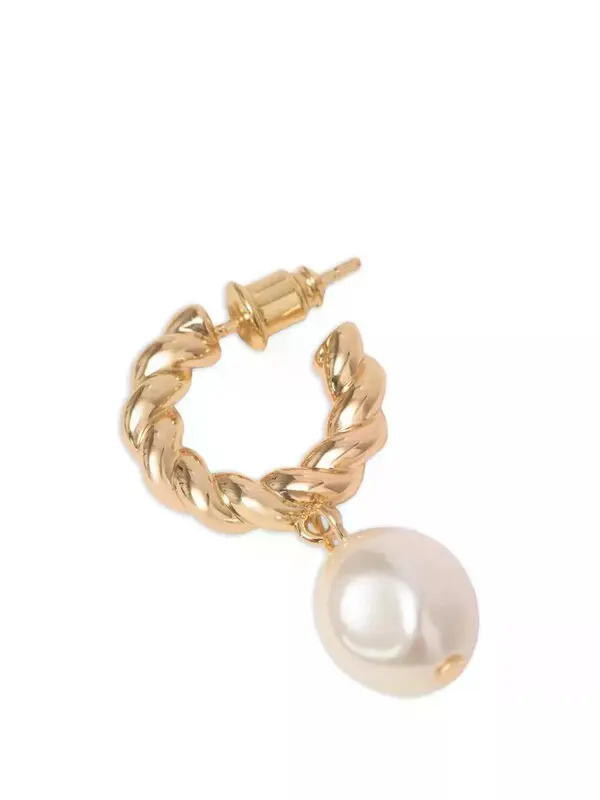 Maje Faux Pearl Twisted Detail Single Earring