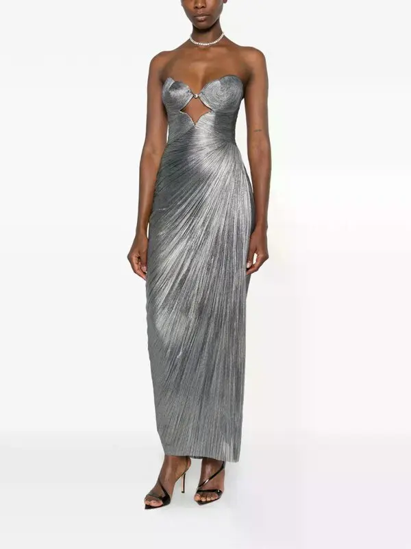 MARIA LUCIA HOHAN Amisha Maxi Dress - Silver