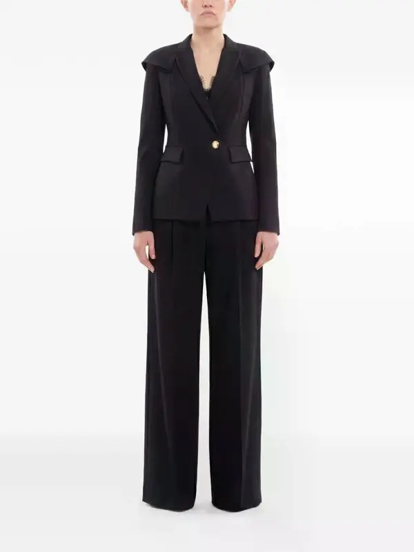 SAIID KOBEISY Pleated Wide-leg Trousers