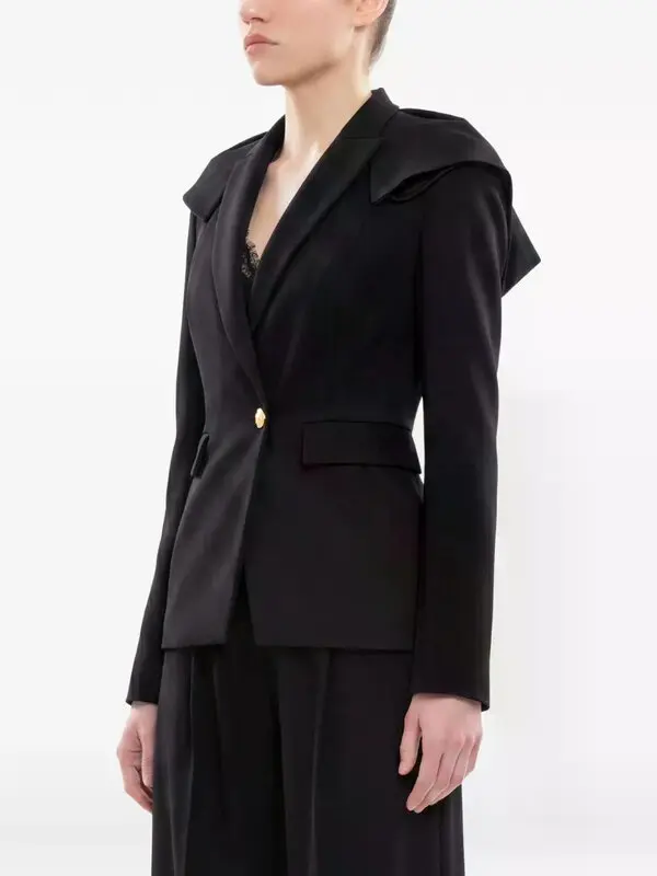 SAIID KOBEISY Ruffled Tailored Blazer