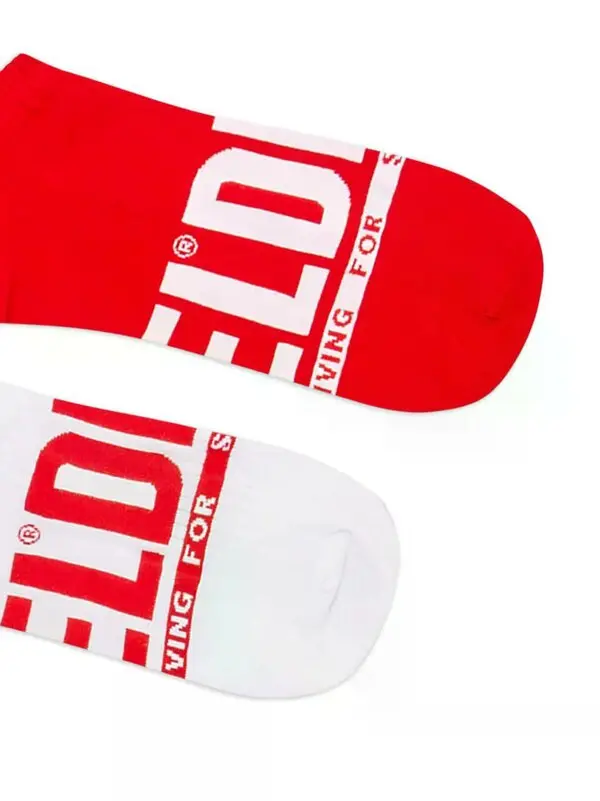 DIESEL® Logo Jacquard Low-cut Socks Pack Of Three