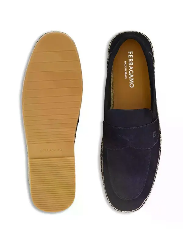 FERRAGAMO Suede Espadrille Loafers