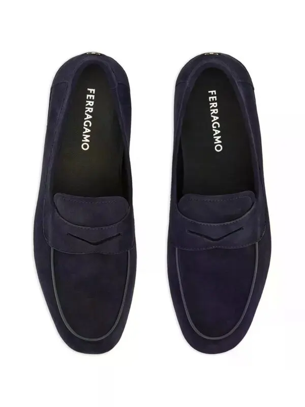 FERRAGAMO Suede Tubular Loafers