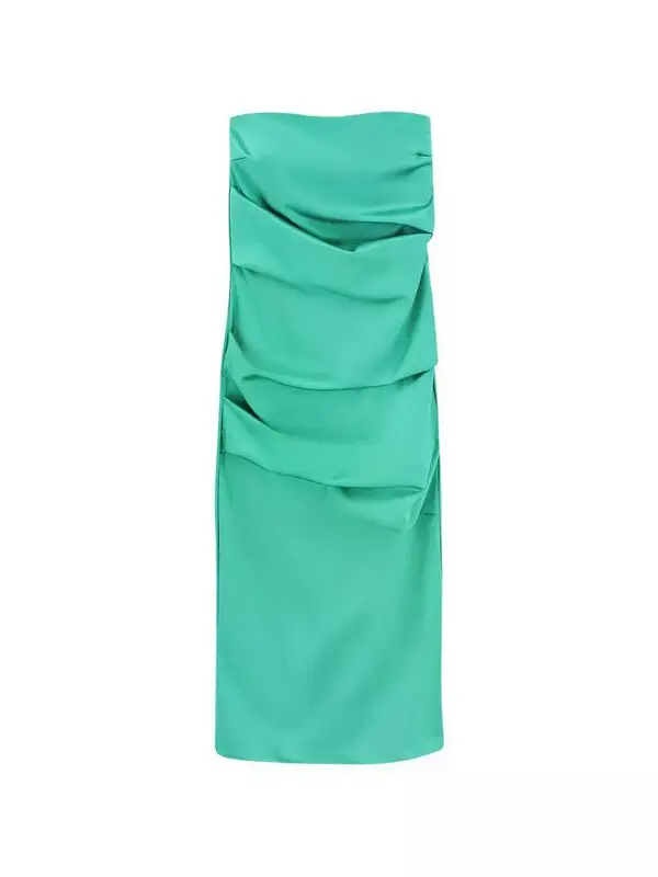 Chiara Boni La Petite Robe Strapless Midi Dress - Green