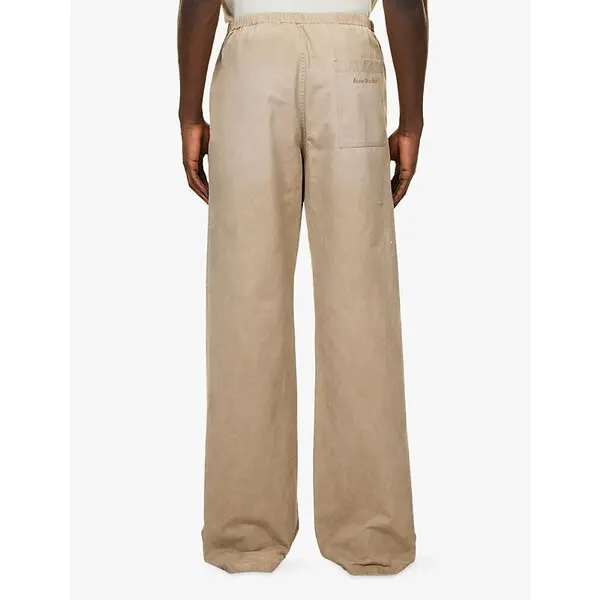 Acne Studios Paint-splatter Cotton-twill Trousers