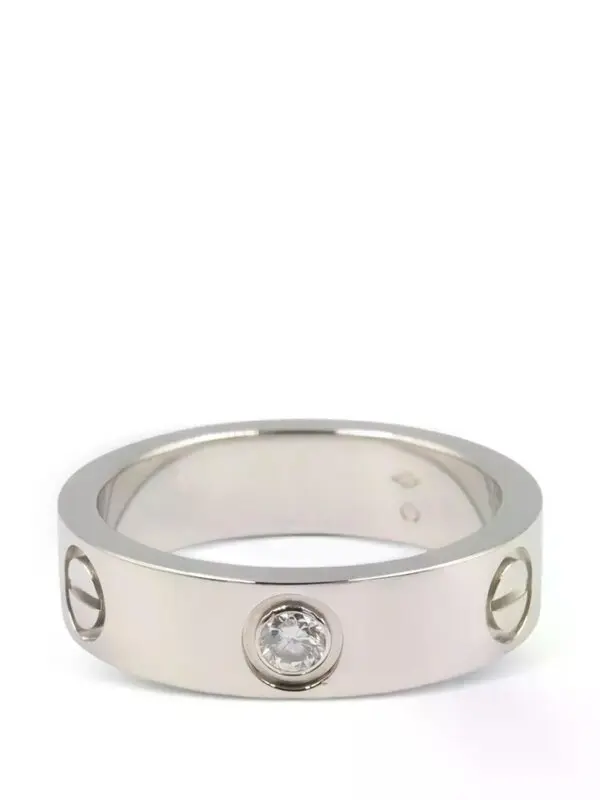 Cartier Platinum Diamond Love Ring - Silver