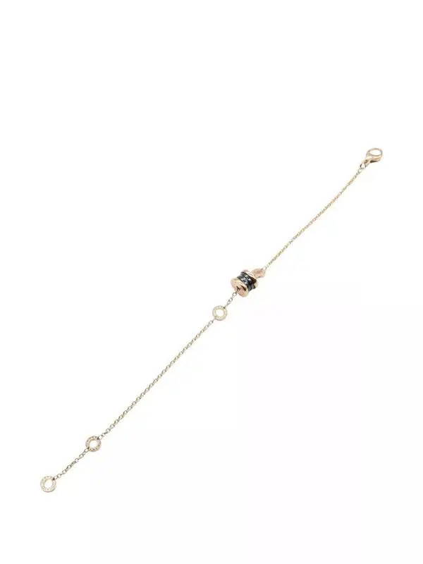 BVLGARI B.zero1 Ceramic Link Bracelet In 18k Rose Gold