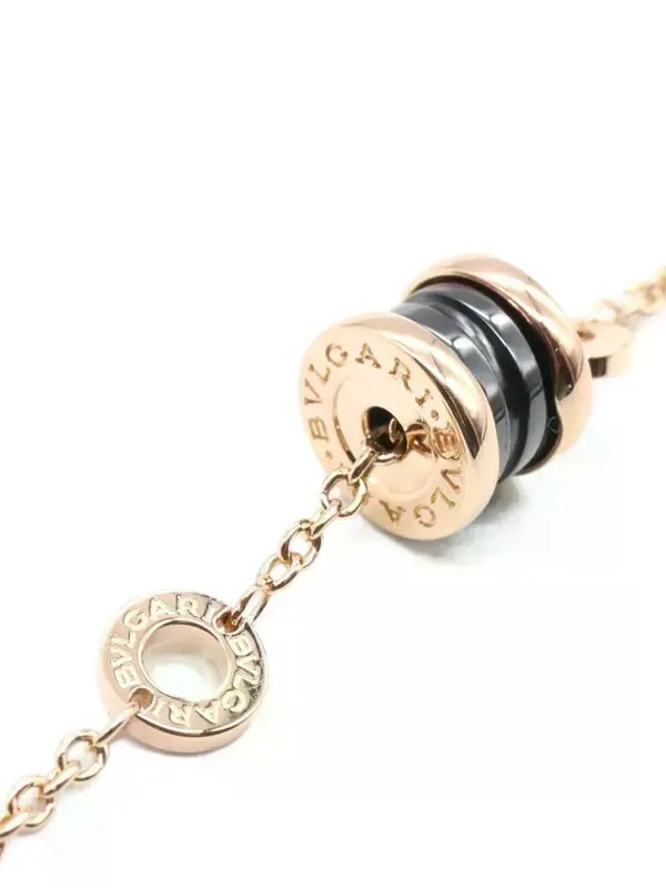 BVLGARI B.zero1 Ceramic Link Bracelet In 18k Rose Gold