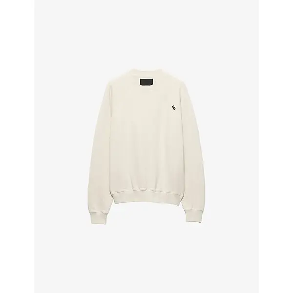 Prada Crewneck Cotton-jersey Sweatshirt - Neutral