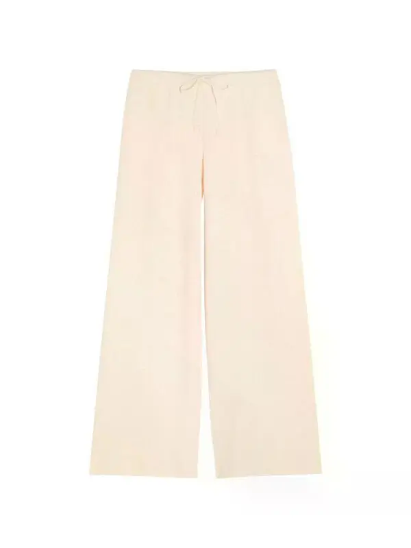 Suzie Kondi Drawstring Wide-leg Cotton Trousers