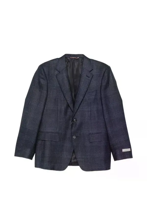 Canali Check-pattern Notched-lapel Blazer