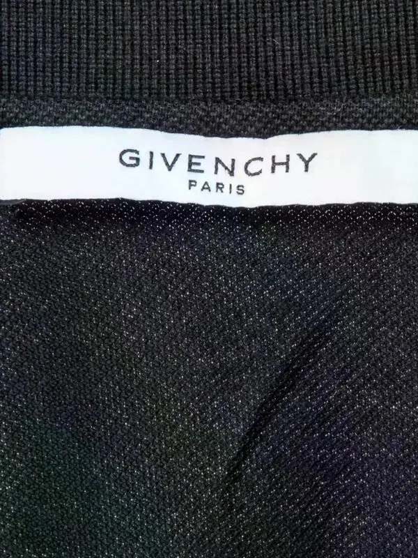 Givenchy Logo Tape Pique Knit Polo Shirt