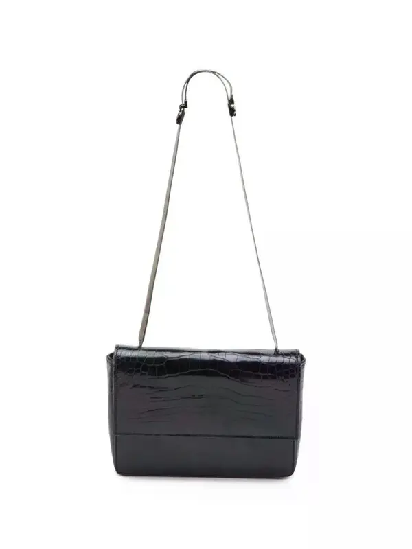 Gucci Croc-embossed Flap Shoulder Bag