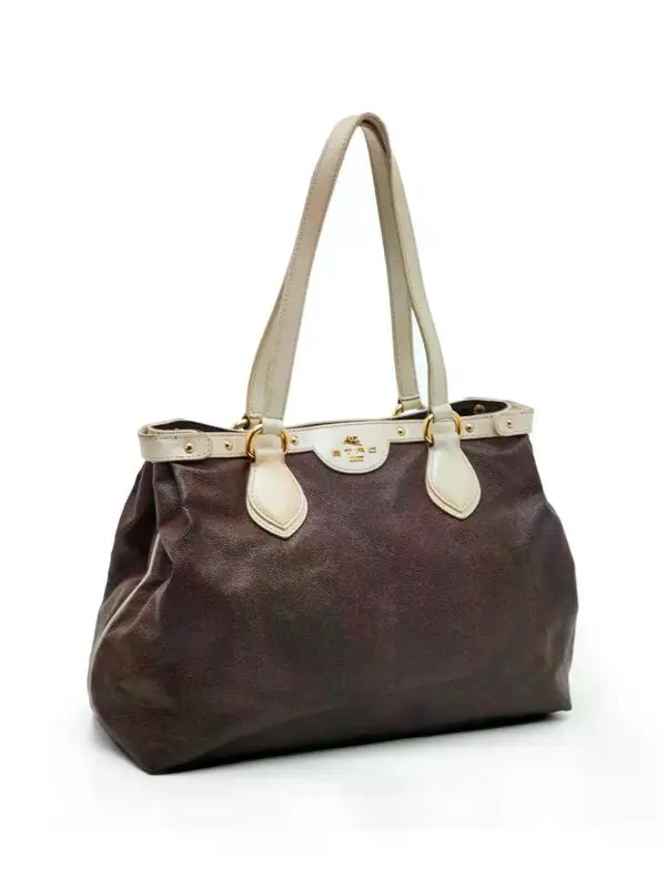 Etro Paisley-print Leather Tote Bag - Brown