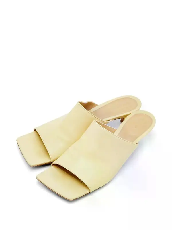 Bottega Veneta Leather Square Toe Sandals