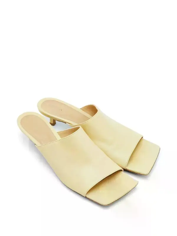 Bottega Veneta Leather Square Toe Sandals
