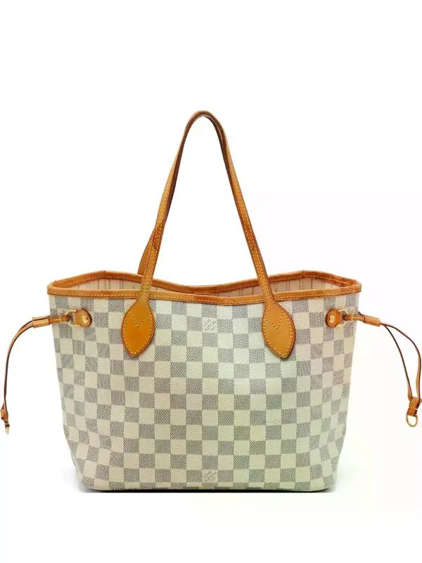 LOUIS VUITTON Damier Azur Neverfull Tote Bag