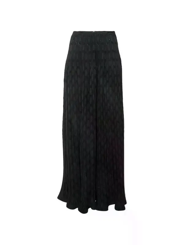 Alaïa Textured Lurex Knit Maxi Skirt - Black