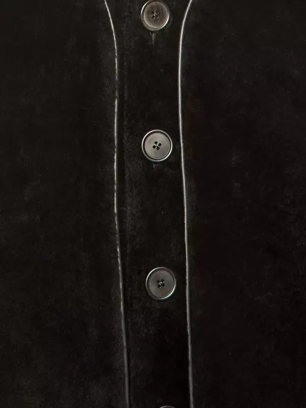 Hermès Leather Paneled Jacket